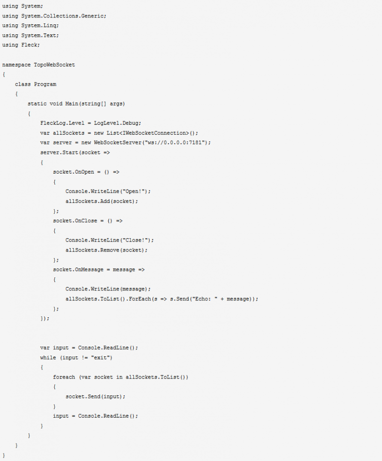C#版Websocket实例 | | GoEasy文库